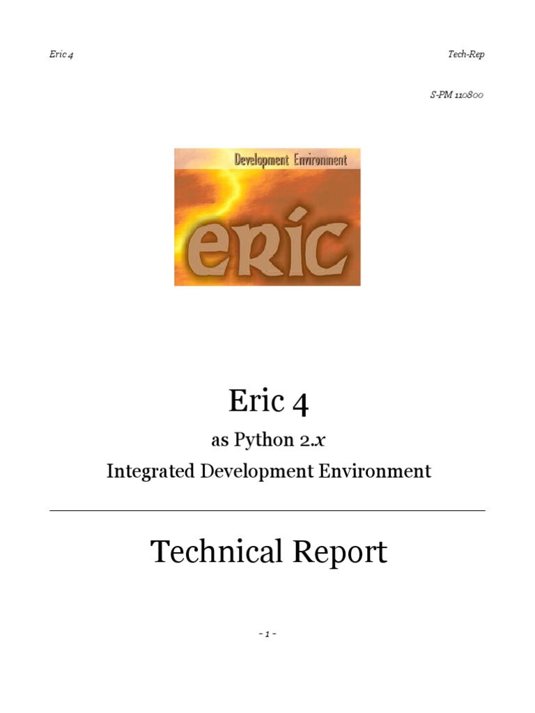 Eric4 TR110816 | PDF | Command Line Interface | Version Control