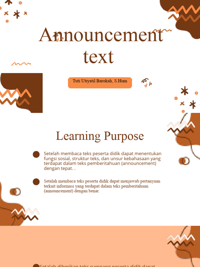 Announcement Text 1 | PDF