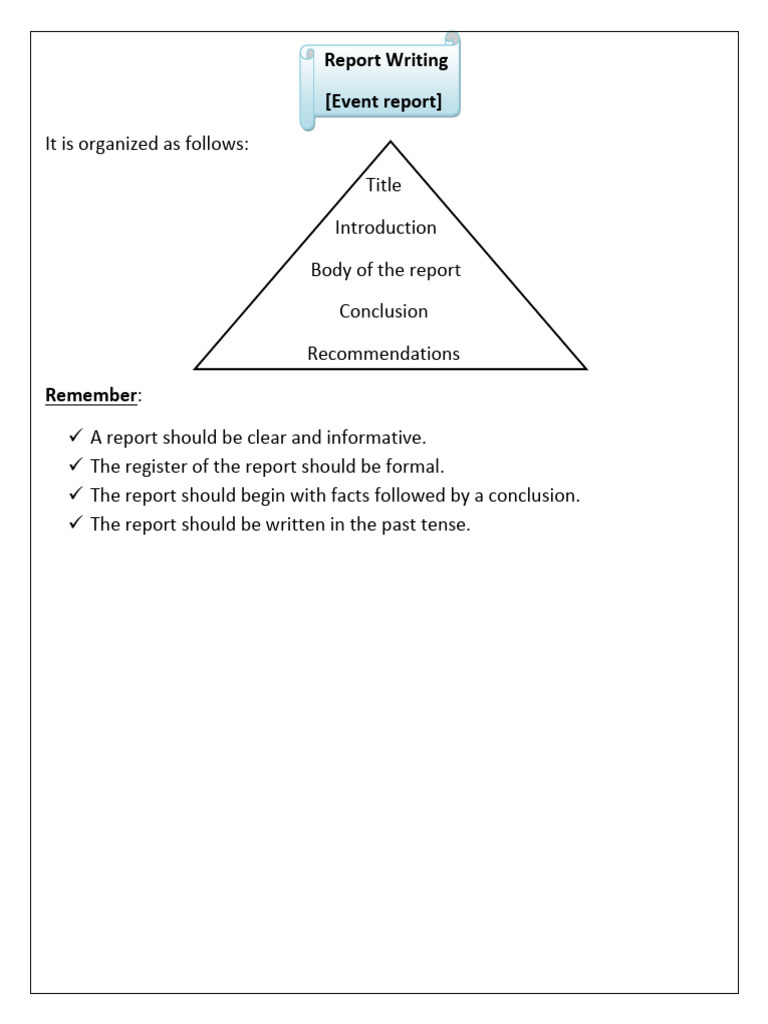 Event Report Writing Guide | PDF | Experience