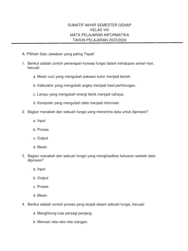 PAT - Genap - 8 - TP | PDF