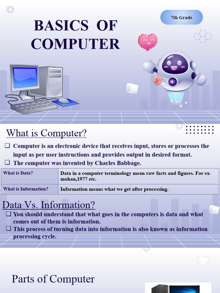 Basics of Computer | Download Free PDF | Computer Data Storage | Random Access Memory