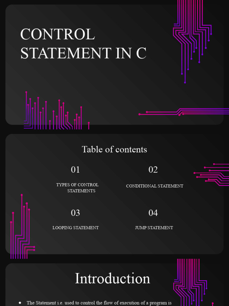 Control Statement in C | PDF | Control Flow | Computer Science