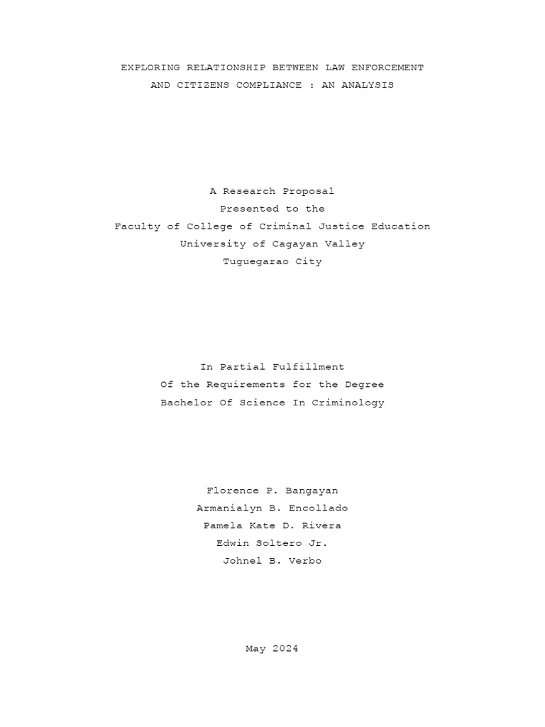 Exploring Relationship Between Law Enforcement | PDF | Police ...