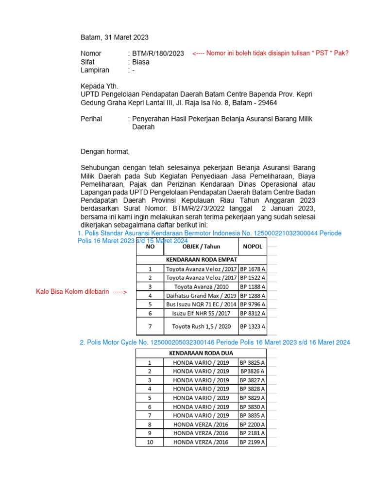 Draft Tagihan Dan SPT JRP-2 - Removed | PDF | Bisnis