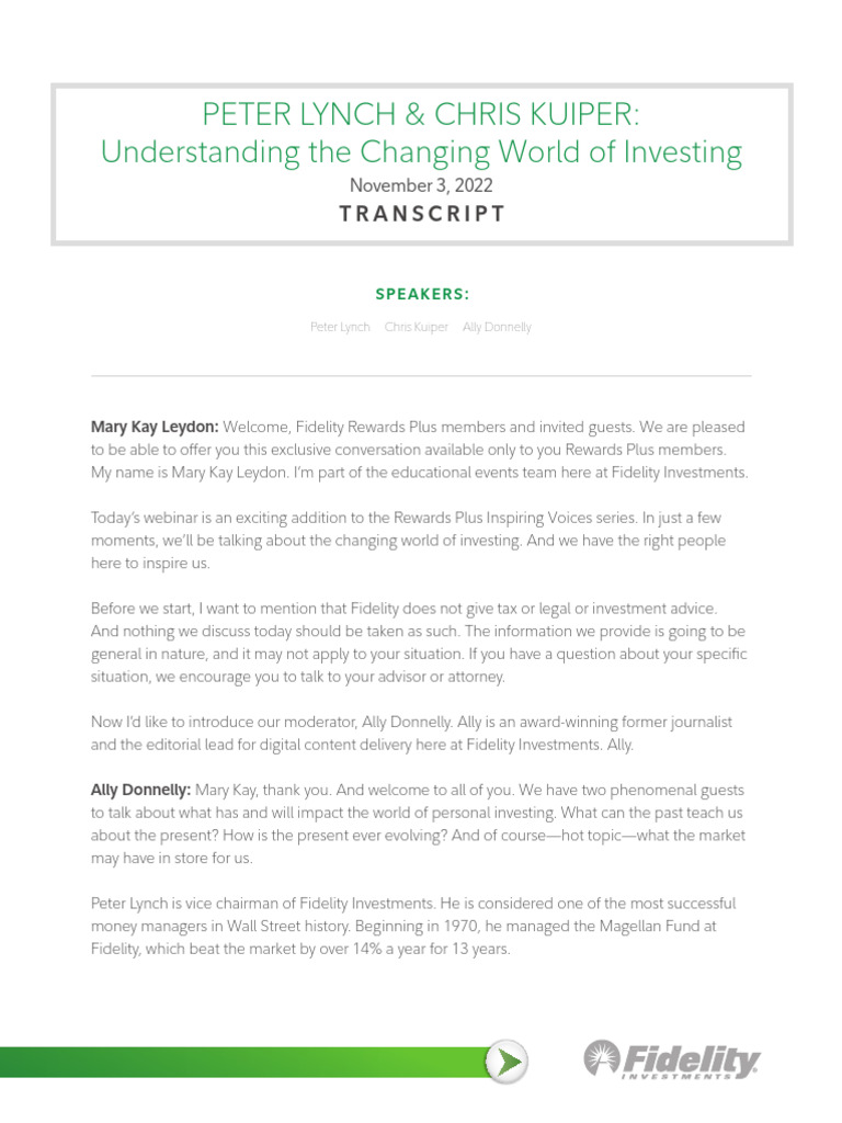 Peter Lynch & Chris Kuiper | PDF | Cryptocurrency | Investing