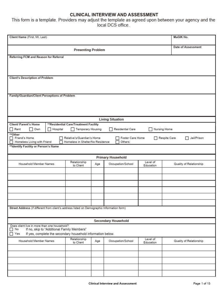 Attachment K Clinical Interview and Assessment | PDF | Substance Abuse ...