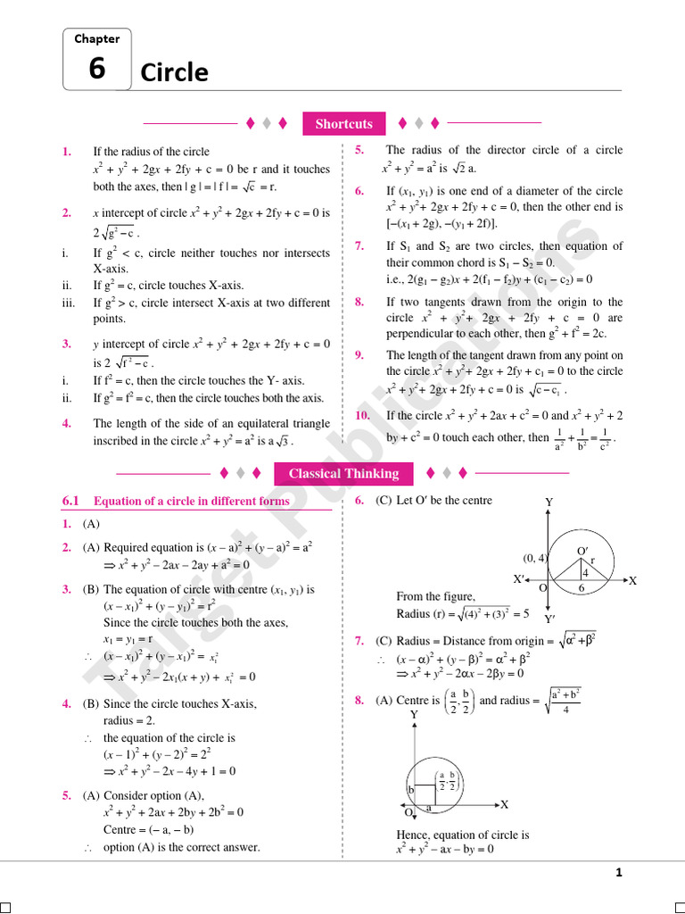 03 XI-M1-06 Circle - Solution - 64dcc938c0cdb | PDF | Circle ...