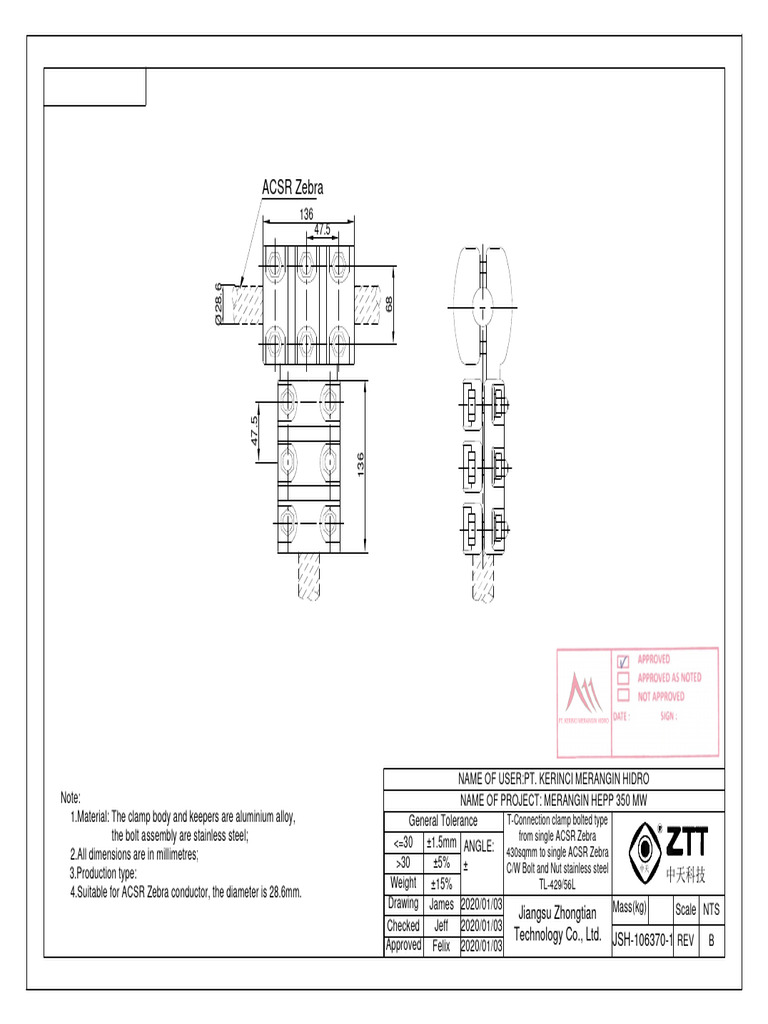 T-Connection Clamp Bolted | PDF