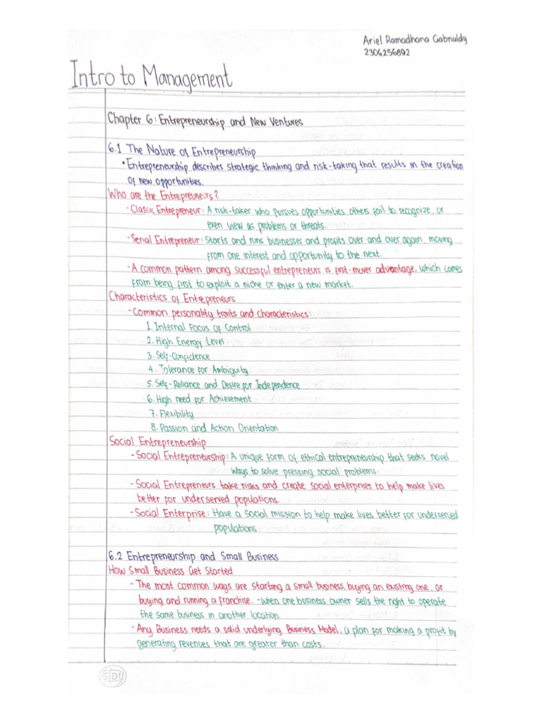 Chapter 6 Summary Intro to Management | PDF