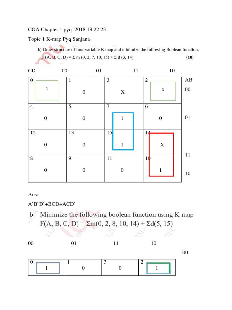 COA Chapter 1 Pyq 2018 19 22 23 | PDF | Computer Data Storage | Random Access Memory