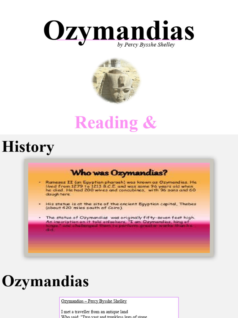 Ozymandias---Shelley | PDF | Sonnets | Poetry