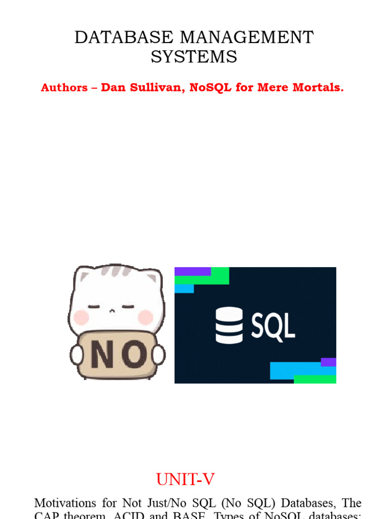 Unit 5 | Download Free PDF | No Sql | Databases