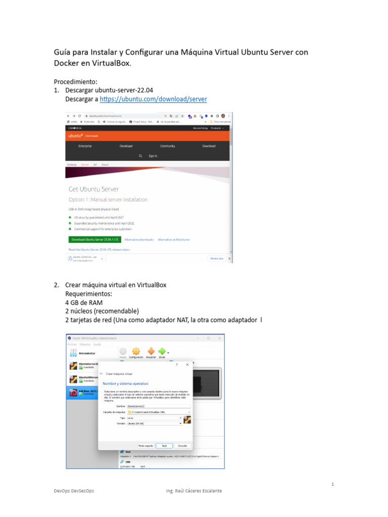 Vm Ubuntu Server Docker Pdf Interfaces Gráficas De Usuario