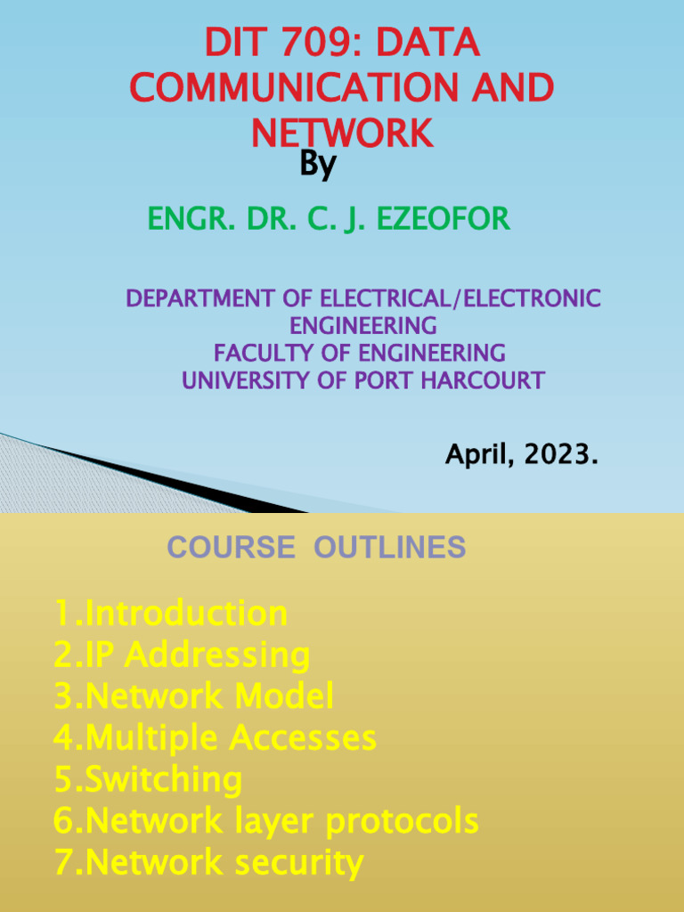DIT 709 Data Communication | PDF | Network Topology | Computer Network