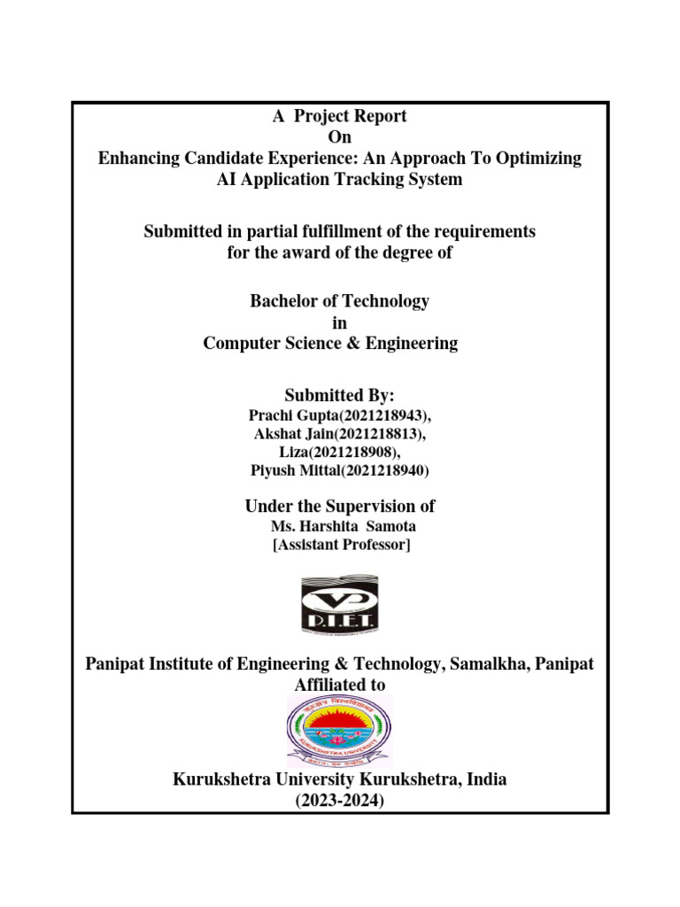Proj Report Final | PDF | Artificial Intelligence | Intelligence (AI) & Semantics