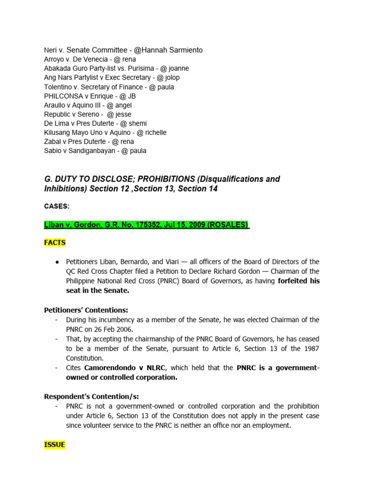 CONSTI - DEC 1 CASES | PDF | United States House Of Representatives ...
