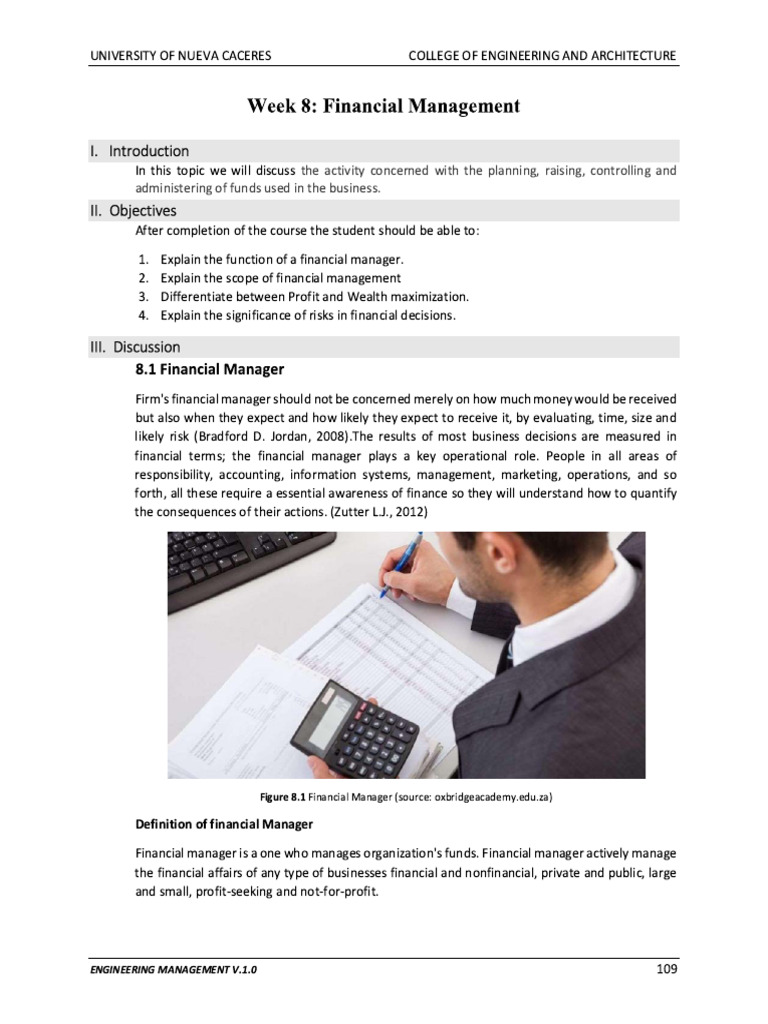 Lesson 8-Financial Management | PDF