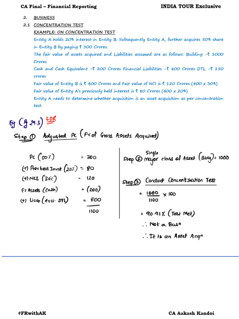 IND AS 103 - Must Do Important Questions Alongwith Solution | PDF ...