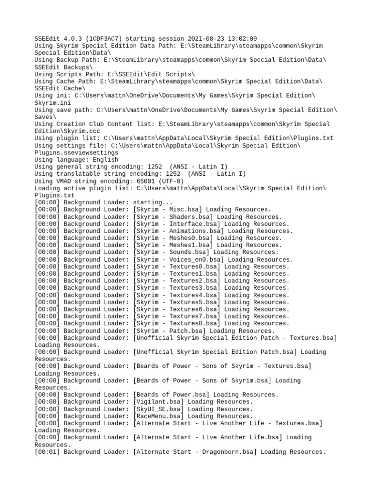 SSEEdit Log | PDF | Text File | Computer Data