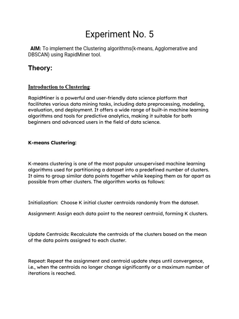 DMBI5 | PDF | Cluster Analysis | Theoretical Computer Science