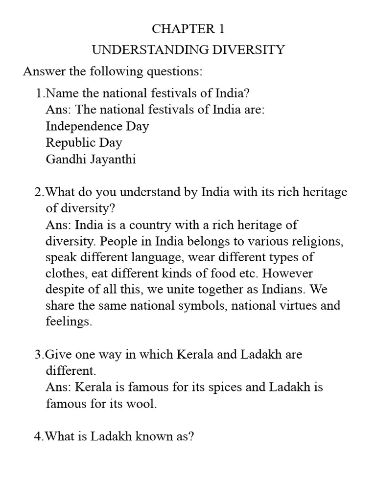 Understanding India's Diversity | PDF | Kerala | Agriculture