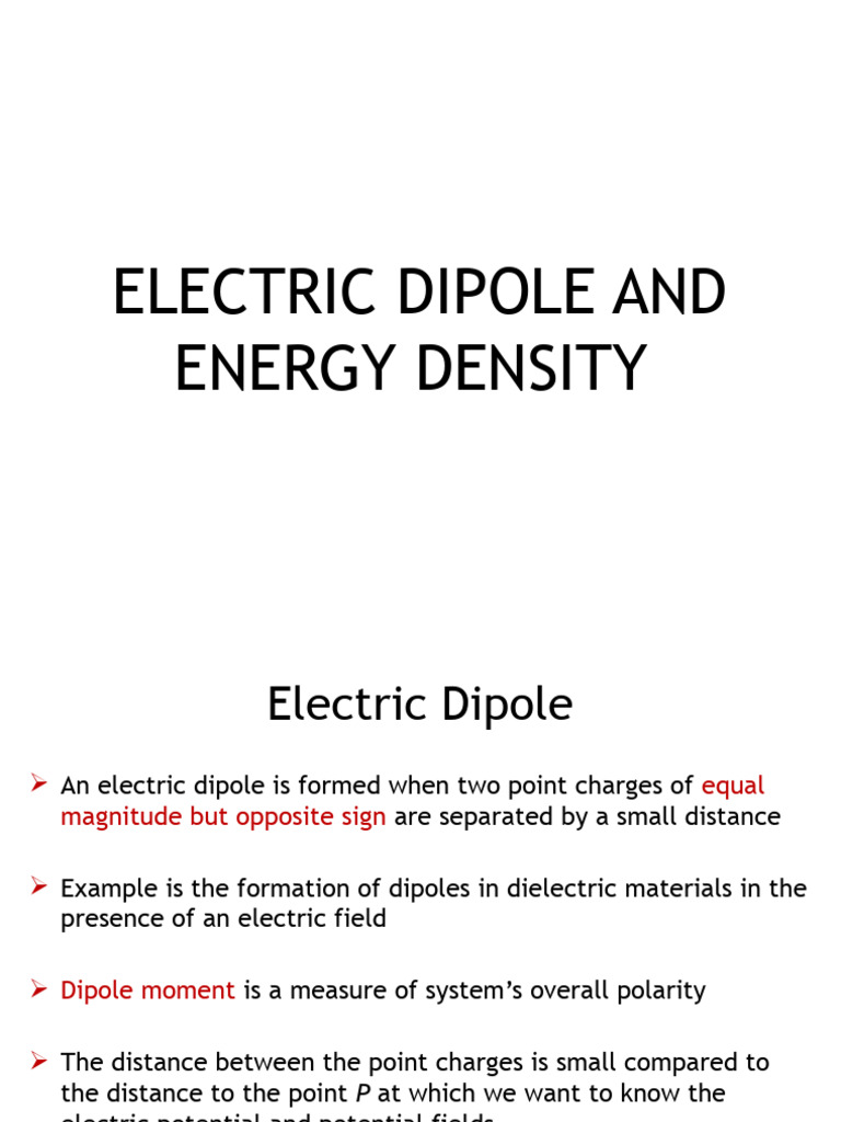 Lecture-14 Electric Dipole | PDF | Dipole | Electrostatics