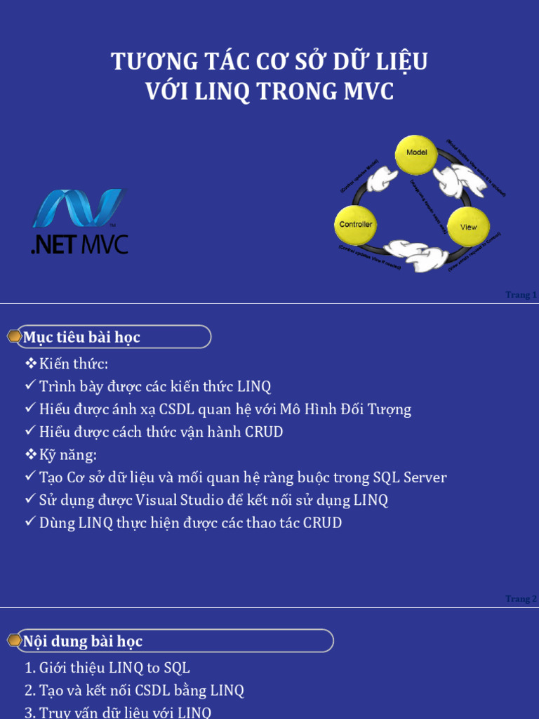 02-Database Interaction With LINQ in MVC | PDF