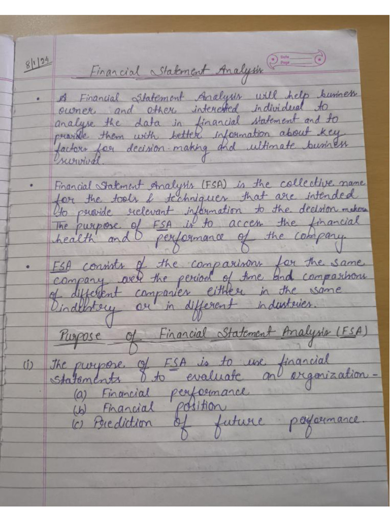 Financial Notes | PDF