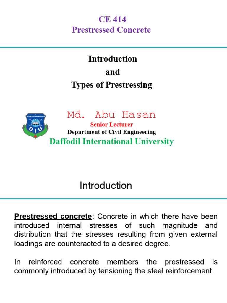 Prestressed Concrete Basics | PDF | Prestressed Concrete | Concrete