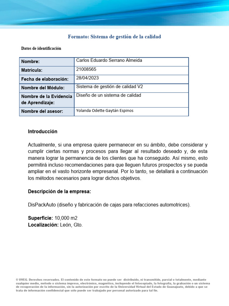 SGC Ea2 | PDF | Calidad (comercial) | Sistema de manejo de calidad