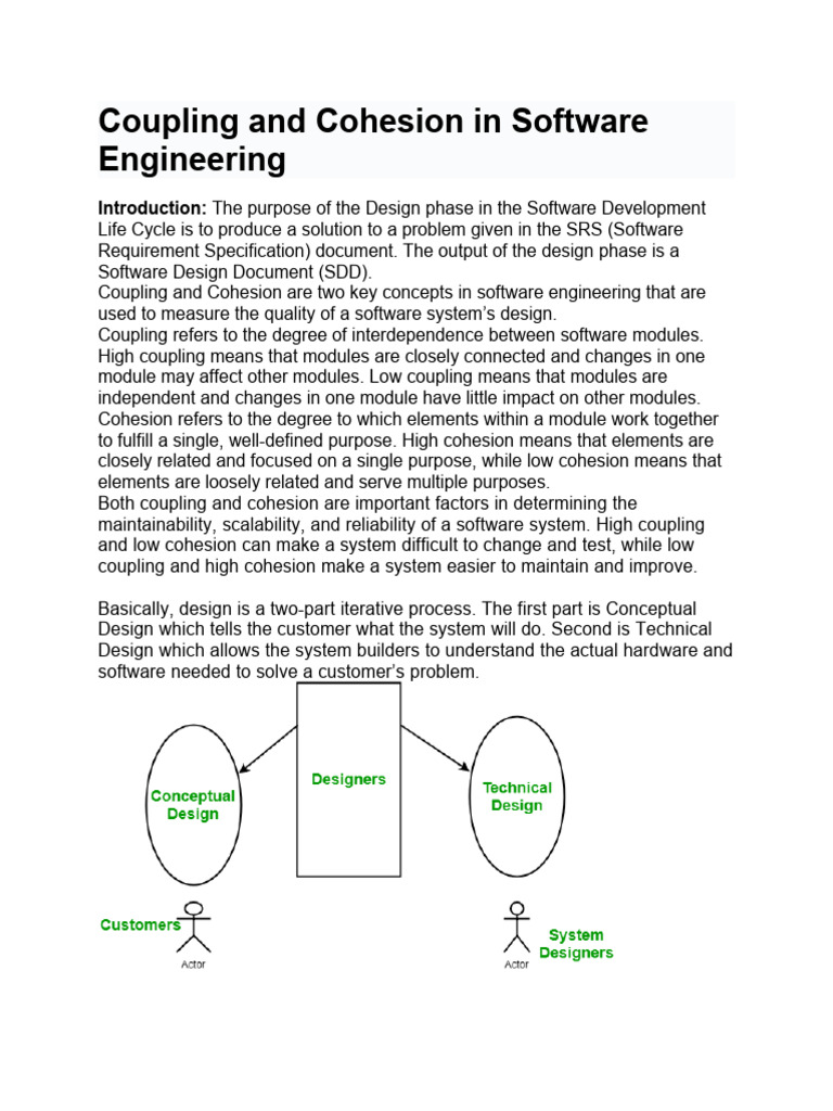 Coupling and Cohesion in Software Engineering | PDF | Modular Programming | Computer Programming