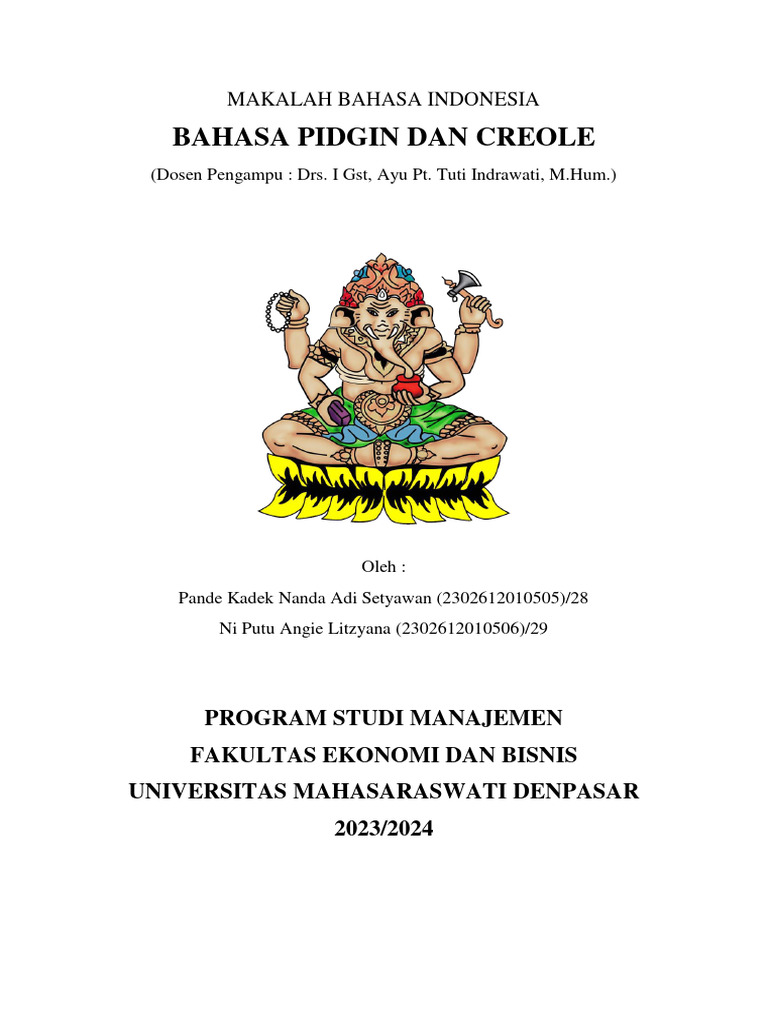 Bahasa Indonesia - Bahasa Pijil Dan Kreol | PDF