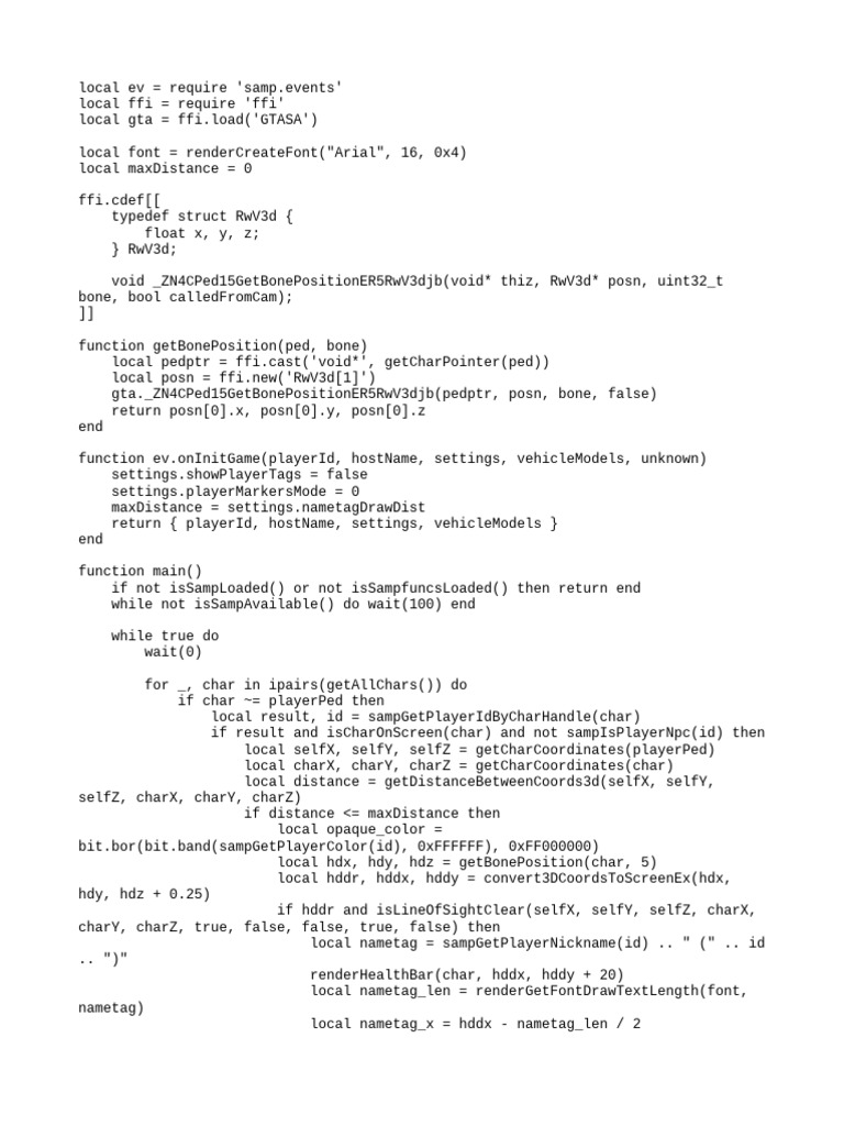 DisableMapHack Lua | Download Free PDF | Computer Programming | C++