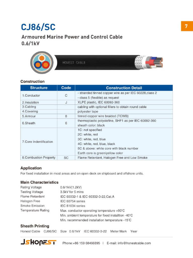 LKSM HF CJ86 Honest Cable | PDF