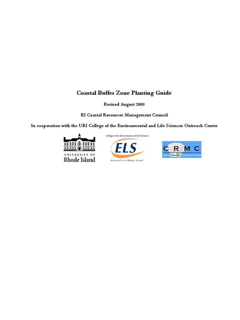 Rhode Island Coastal Buffer Zone Planting Guide - University of Rhode ...