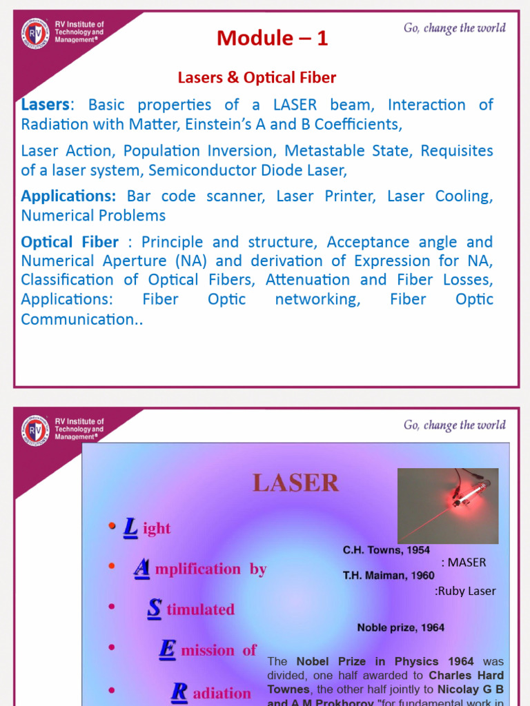 M1 Laser CSE | PDF | Laser | Emission Spectrum