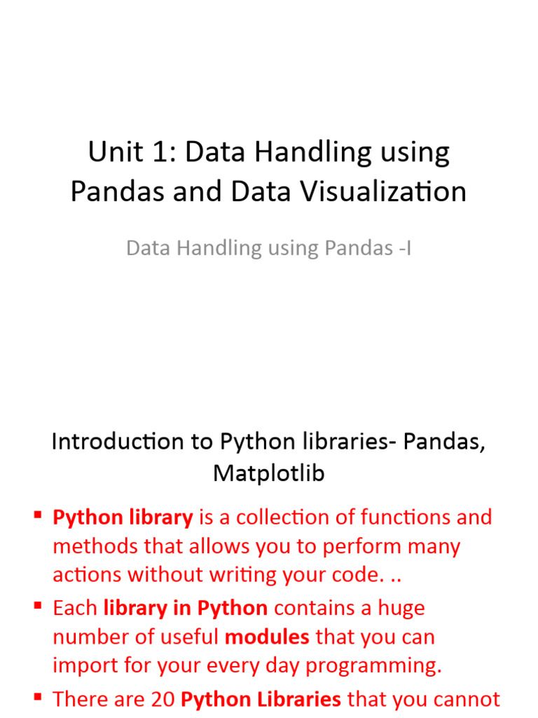 Pandas and Numpy Basics in Python | PDF