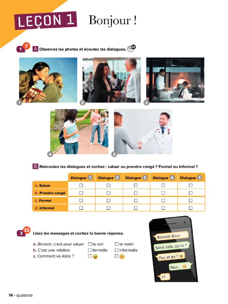 Bonjour Et Bienvenue 1 Bonjour | PDF