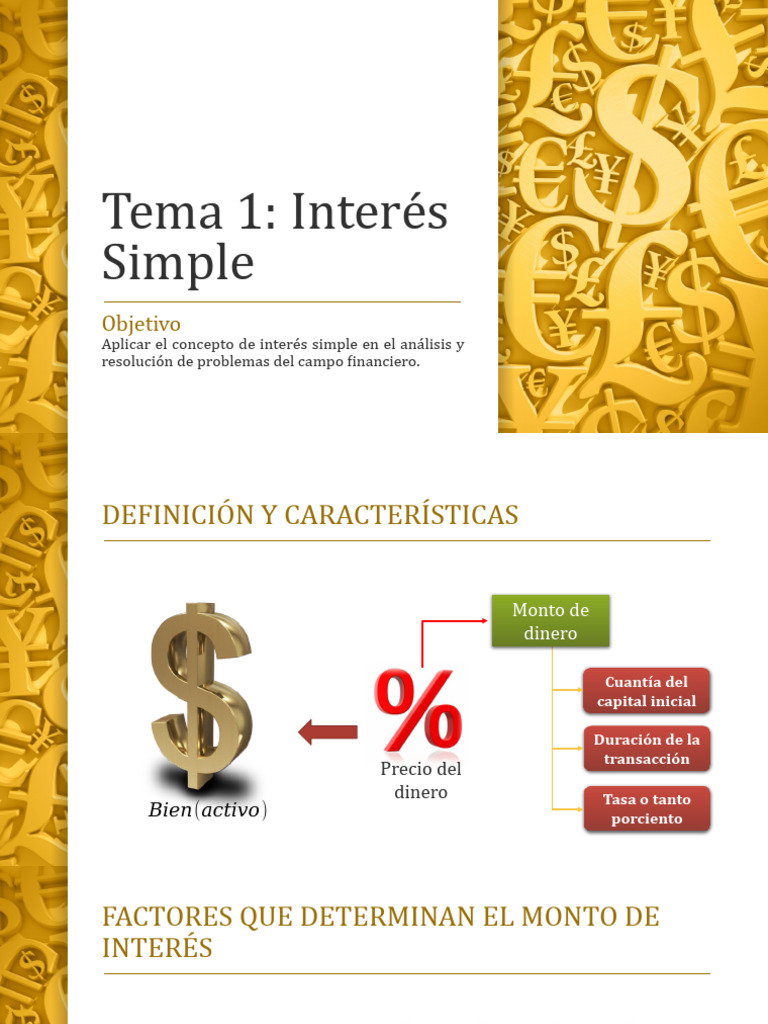 Tema 1 - Interés Simple | PDF | Interés | Economias