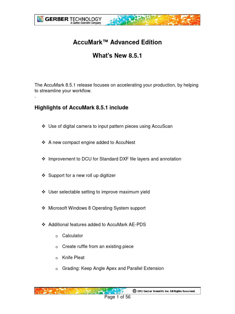 Novedades Gerber 8.5 AE | PDF | Windows 8 | Keyboard Shortcut