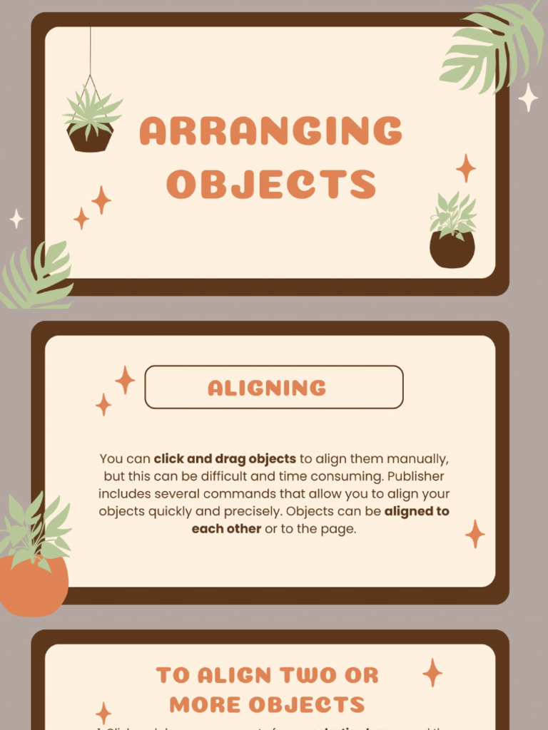 Arranging Objects ICT 8 | PDF