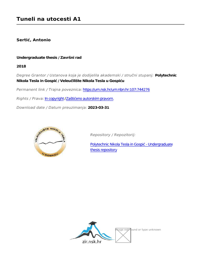 Sertic Antonio Velegs 2018 Zavrs Struc-1 | PDF