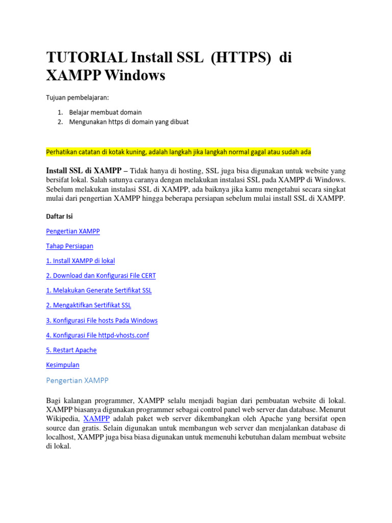 Tutorial Install SSL | PDF | Komputer