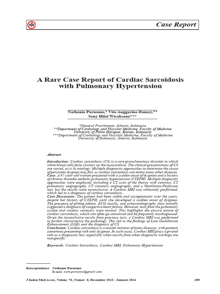 1019-Case Report-14956-2-10-20240131 | PDF | Heart | Ejection Fraction