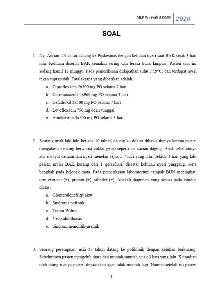 Latihan Soal 6 UKMPPD | PDF