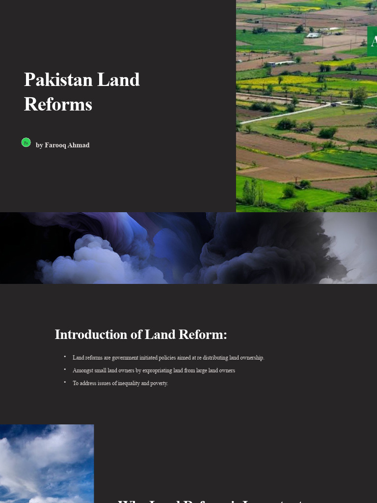 Land Reforms | PDF | Land Reform | Zulfikar Ali Bhutto