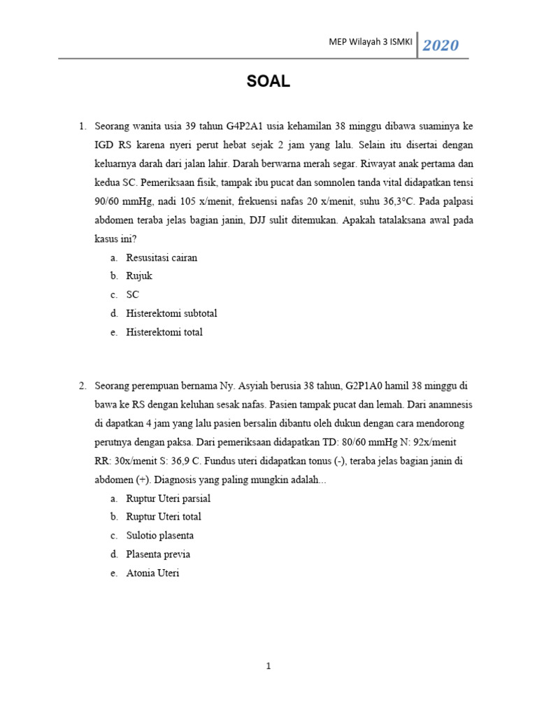 Latihan Soal 7 UKMPPD | PDF