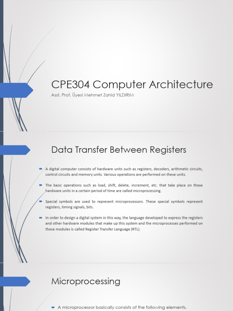 CPE304 ComputerArchitecture 4 | PDF | Bit | Digital Electronics