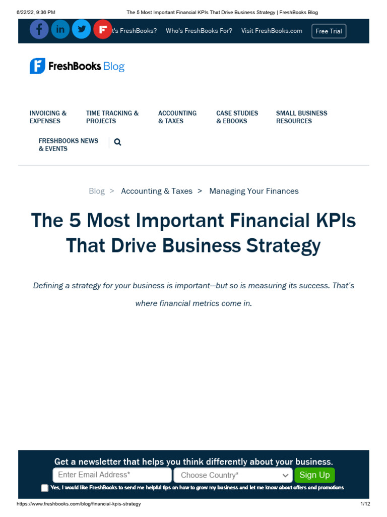 The 5 Most Important Financial KPIs That Drive Business Strategy ...