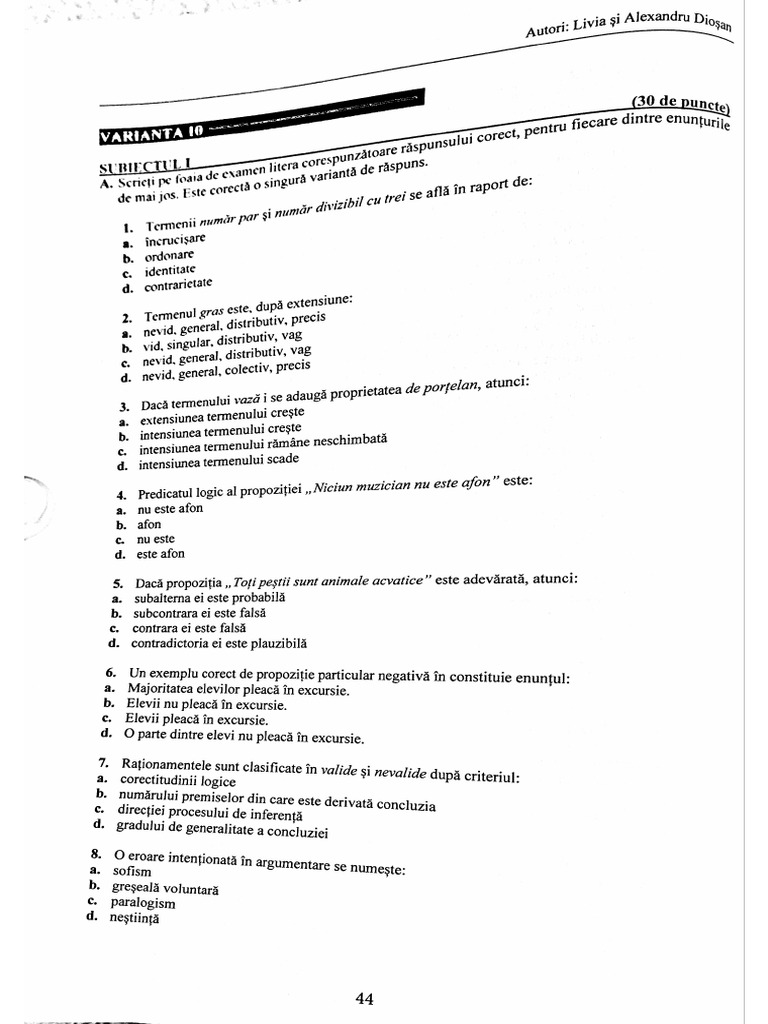 teste 10-20 logica BAC | PDF
